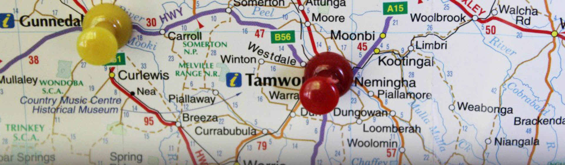 map of tamworth